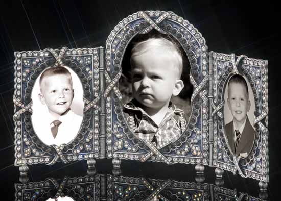 Royal Palace Jeweled Triple Picture Frame